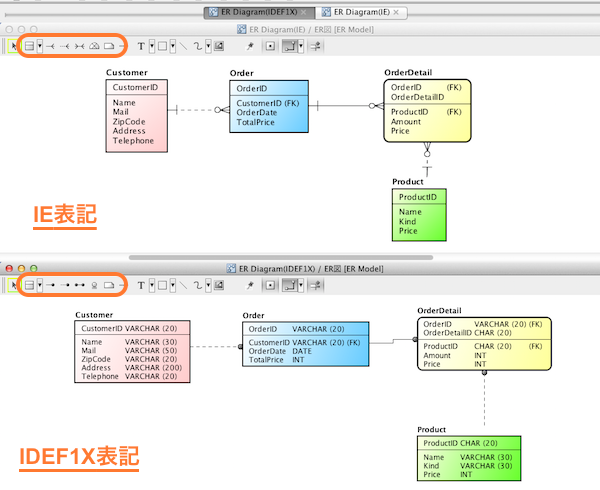 ER図の表記切替え (IDEF1X / IE) | astah in 5 min